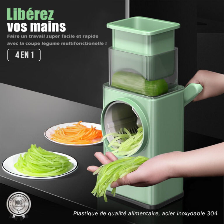 Coupe Légumes / Chips / Frites Rotatif Multifonctionnel 4 en 1 ...
