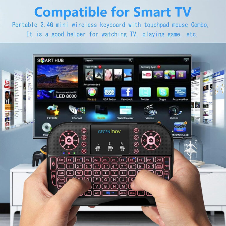 Mini Clavier Sans Fil 2.4G avec Pavé Tactile – RGB & Ultra Compact ...